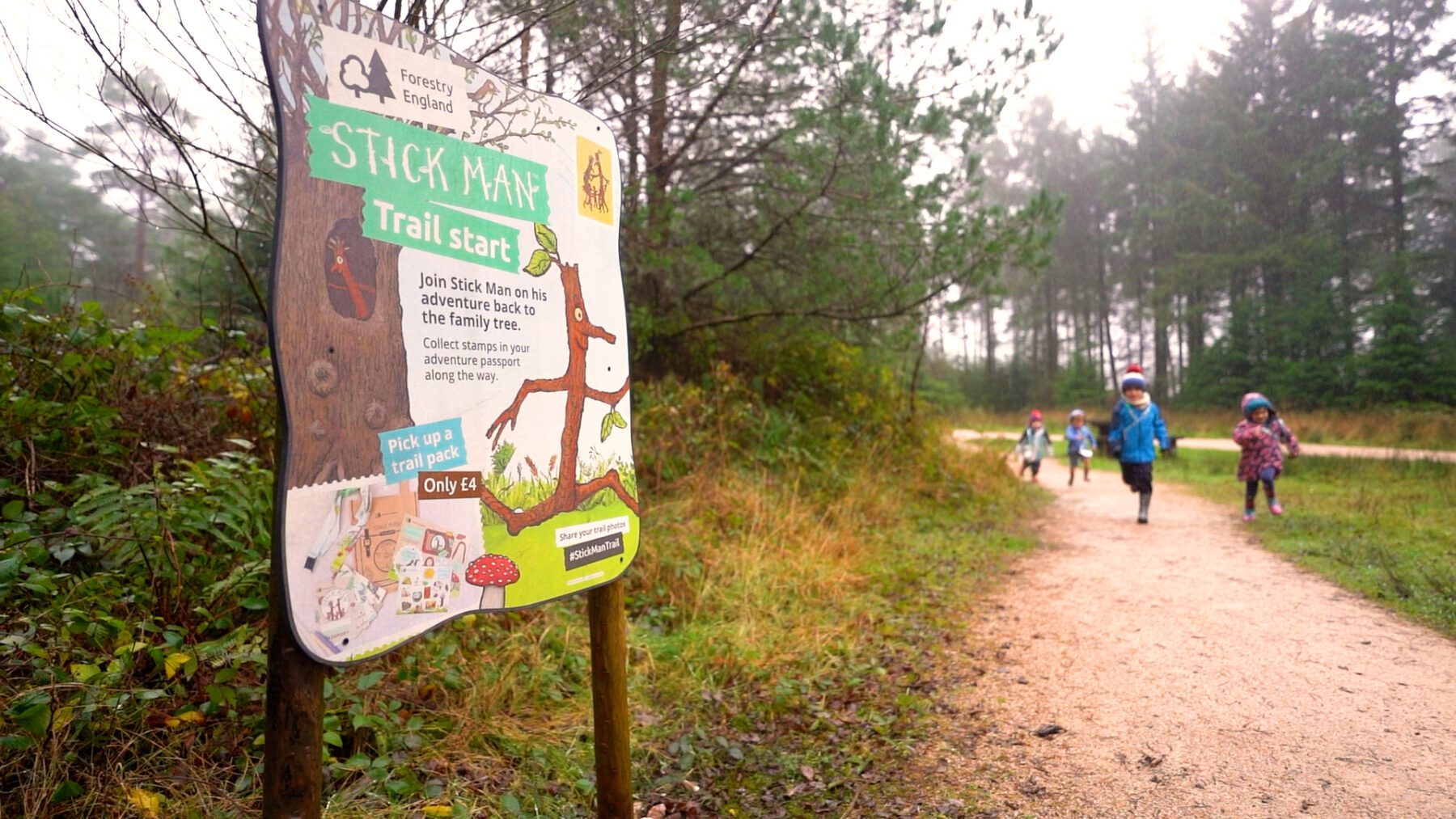Don't miss the Stick Man activity trail at Haldon Forest Park