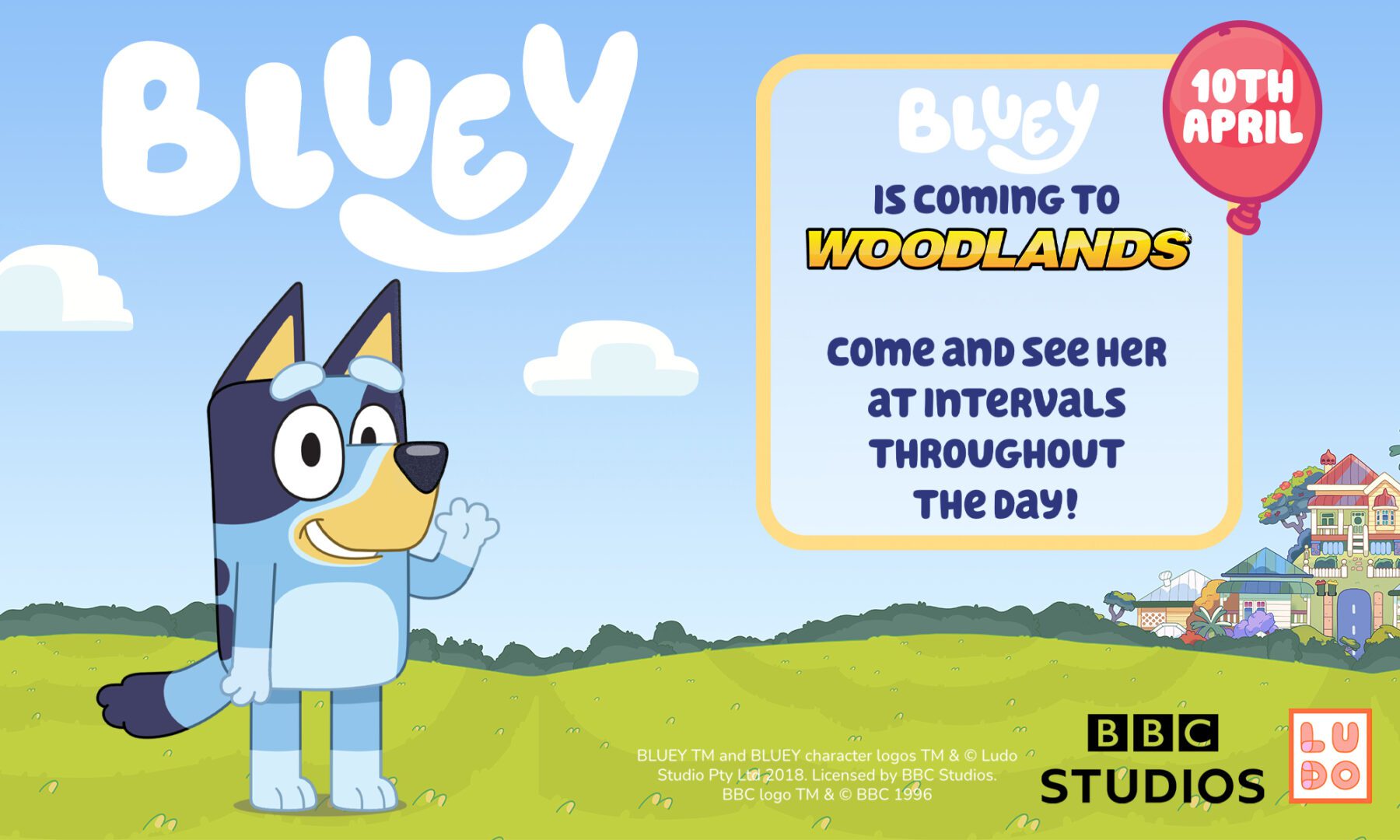 Bluey is coming to Woodlands Family Theme Park on Monday 10th April