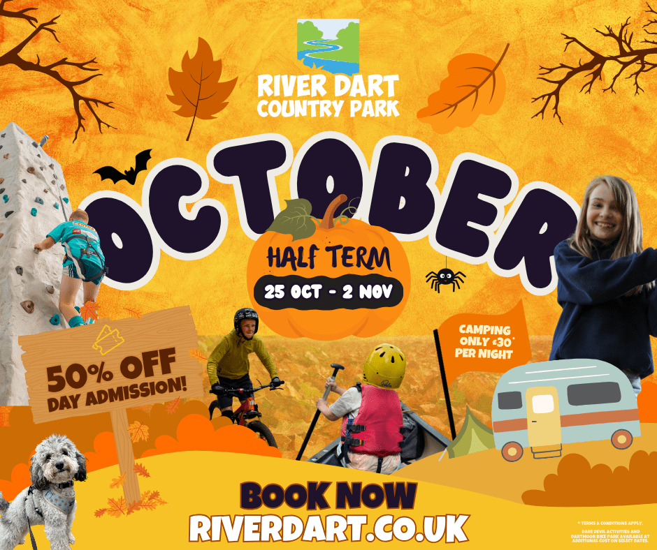 Adventure awaits this October Half Term at River Dart Country Park