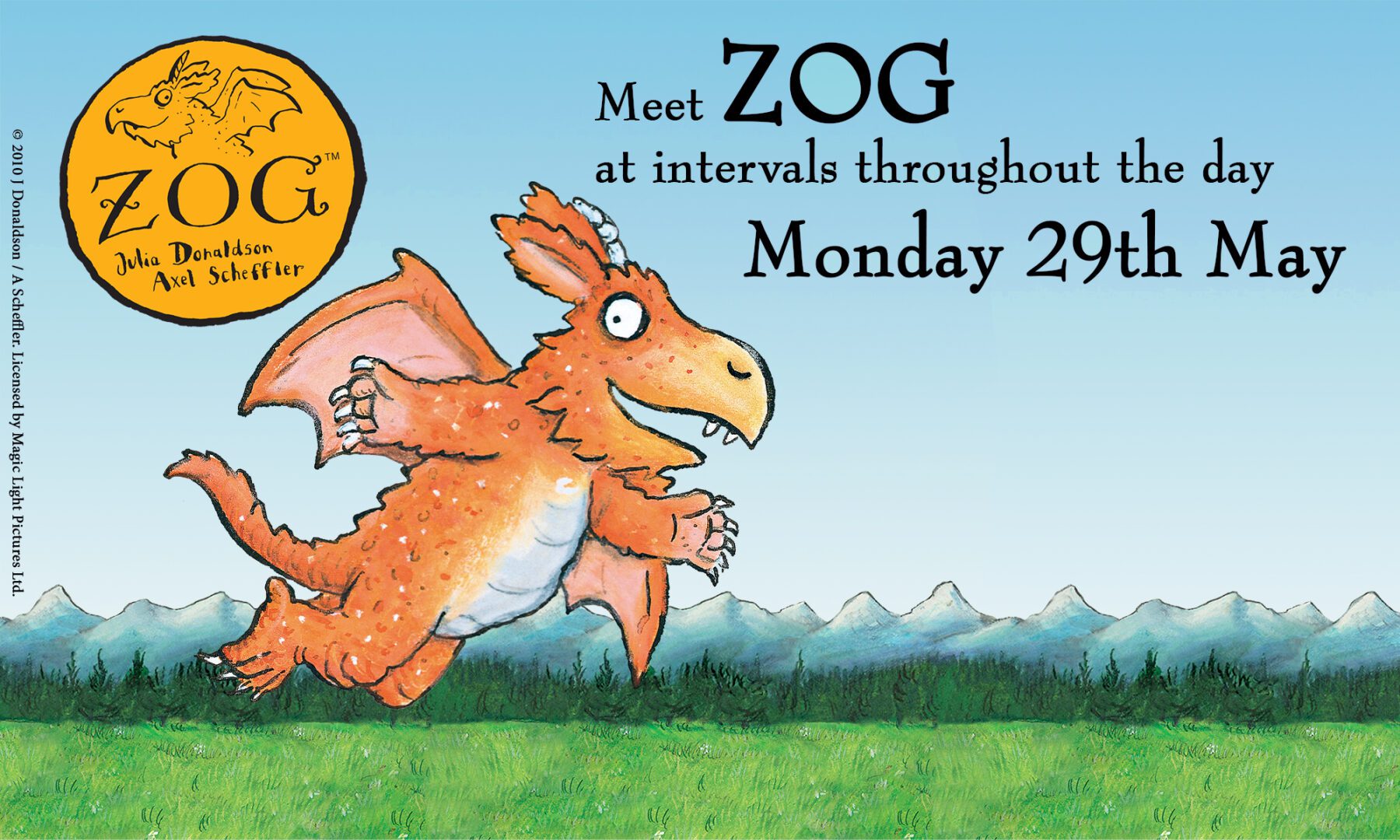 This bank holiday Monday Zog is coming to Woodlands for the first time!
